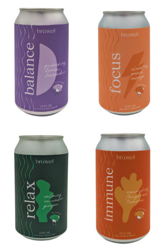 Brüwell Adaptogen Beverages Variety 4pk cans - Surdyk's