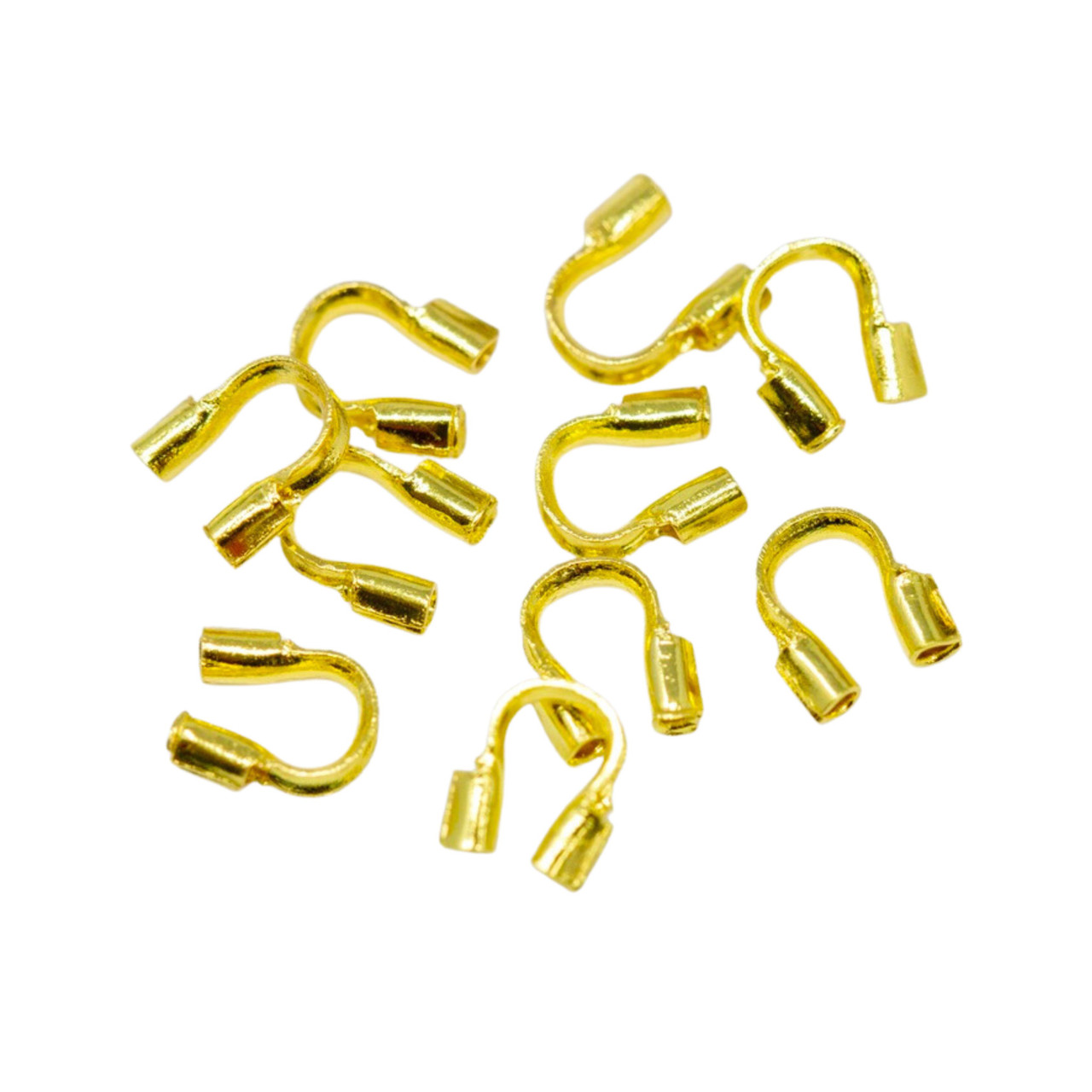 Gold Plated Cable Thimbles - 10 Pieces - Bead World