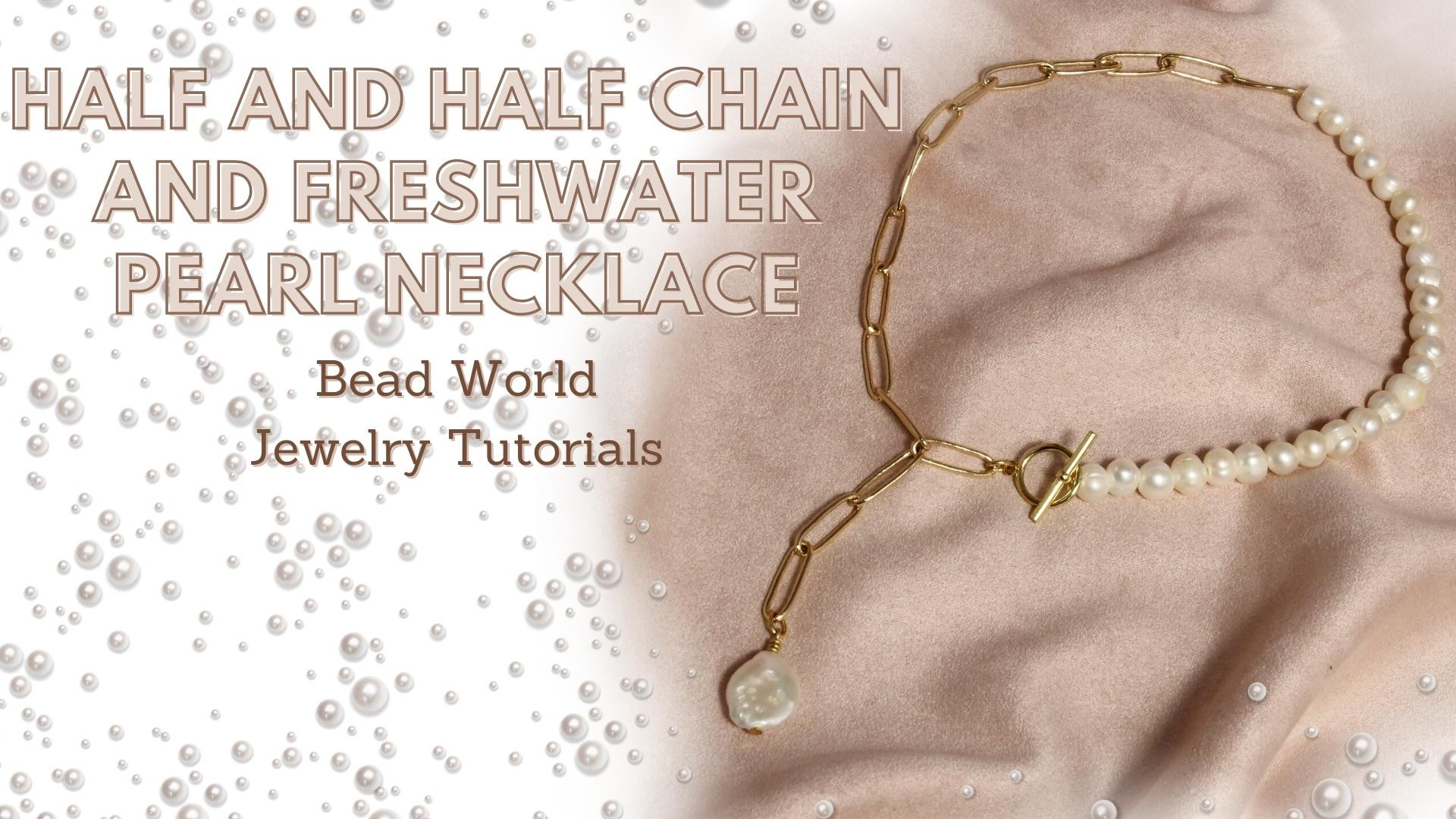 Half and Half Chain and Freshwater Pearl Necklace - Bead World