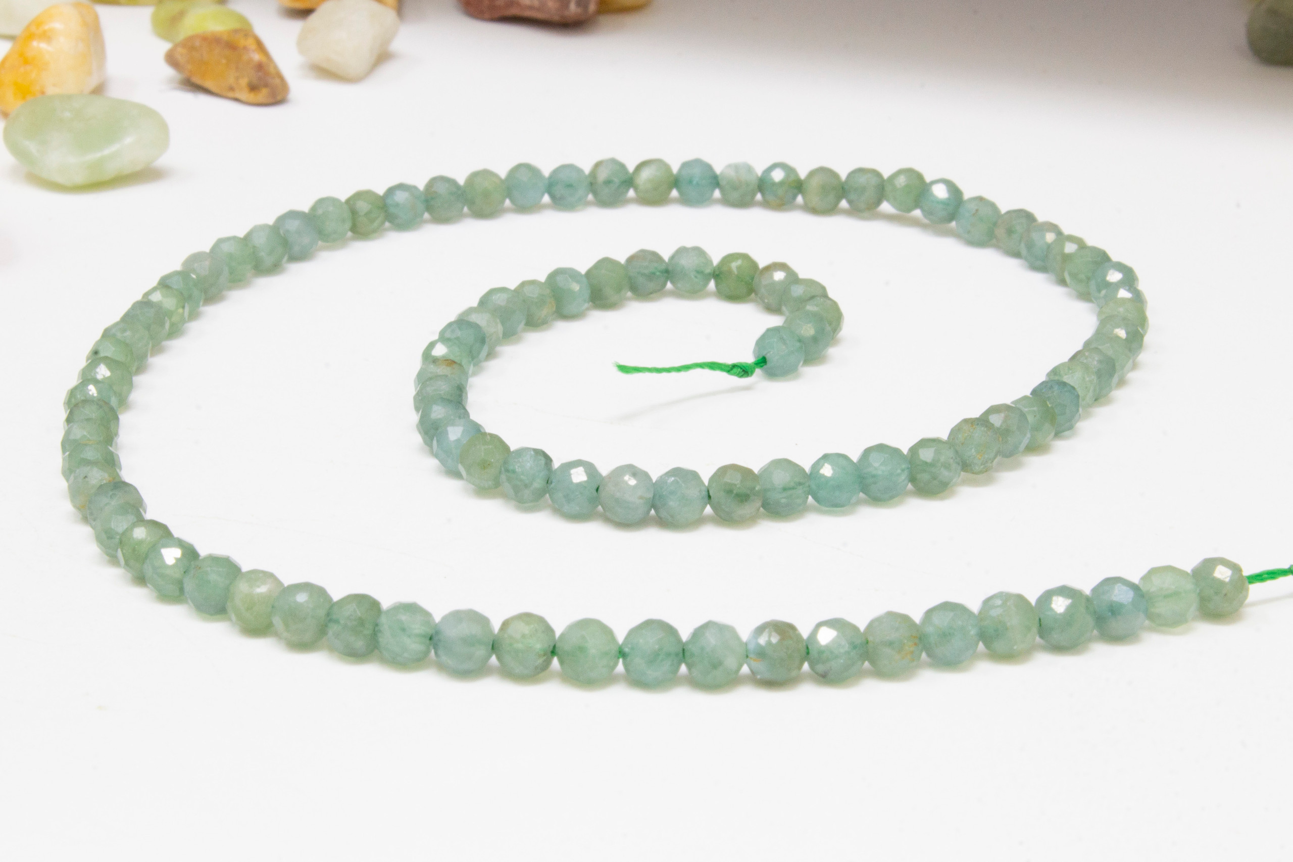 Green Apatite A Grade Polished 4mm Faceted Round