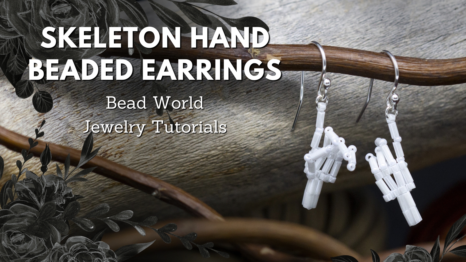 Skeleton Hand Beaded Earrings - Bead World