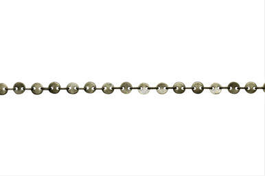 Antique Brass 4mm Round Disc Chain - Sold by 6 Inches