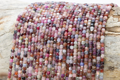 Spinel Polished Multi Color 3mm Faceted Cube