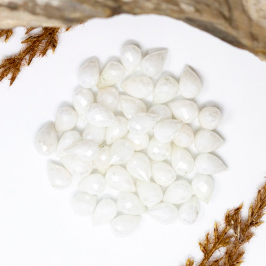 Silverite Polished 9x6mm Faceted Drop