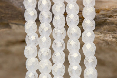 Fire Polish 3mm Faceted Round - Sueded Gold Crystal - Bead World