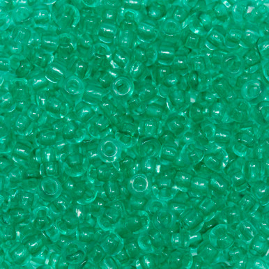 Size 8 Czech Seed Beads - 1221 Brite Green Aqua - Bead World