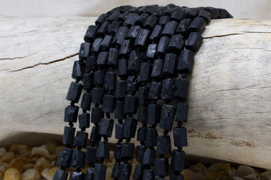 Black Tourmaline 6-10mm Rough Irregular Cuboid