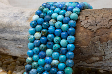 Blue Azurite Polished 8mm Round