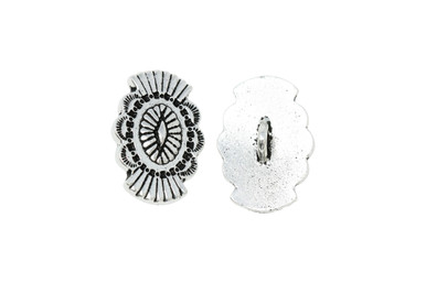 Silver Plated Western Button