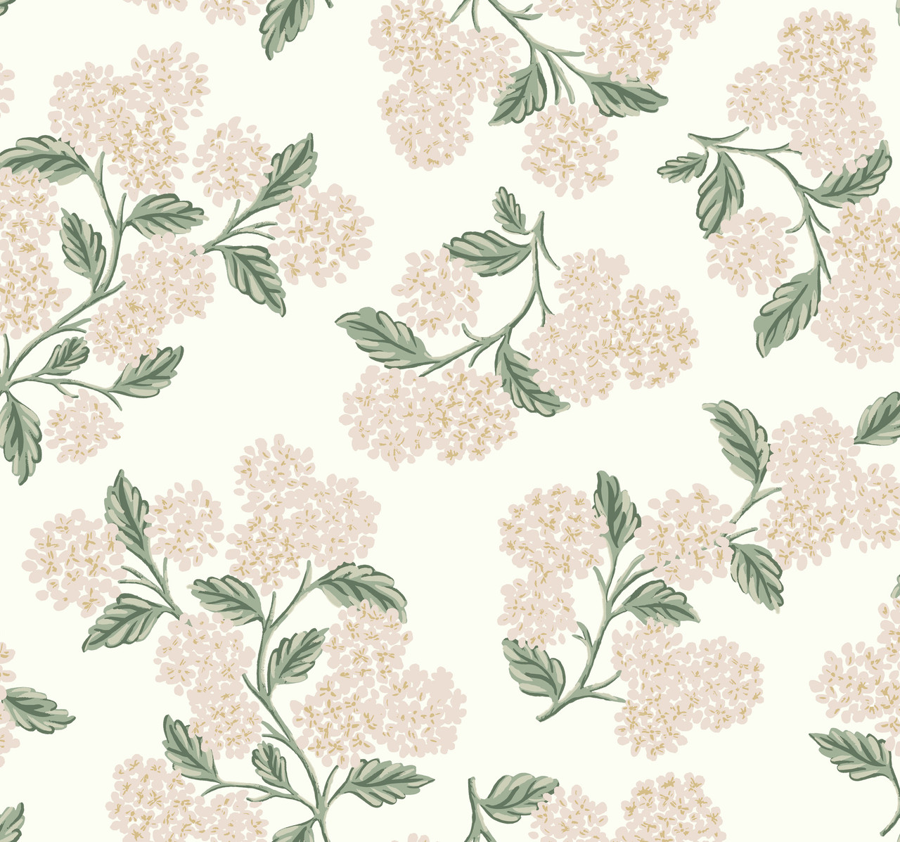 Rifle Paper Co. Hydrangea Beige & Pink Wallpaper - My Fabric Connection
