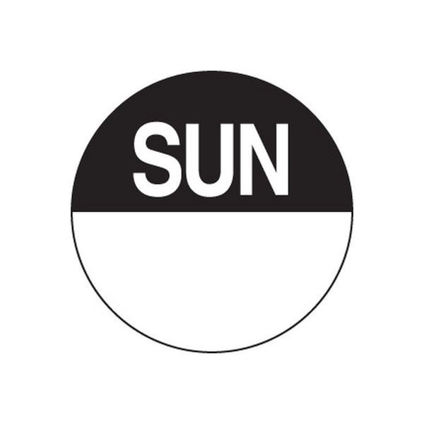 Food Rotation Label - REMOVABLE - ROUND 24mm [80700] - SUNDAY - 1000 ...
