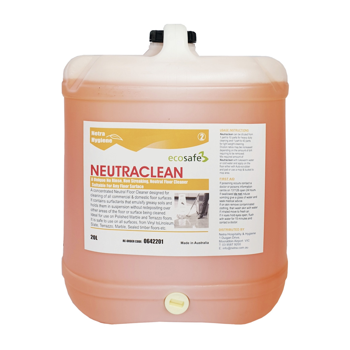 NEUTRACLEAN 20L- Floor Cleaner Citrus Fragrance No Rinse - Netra ...