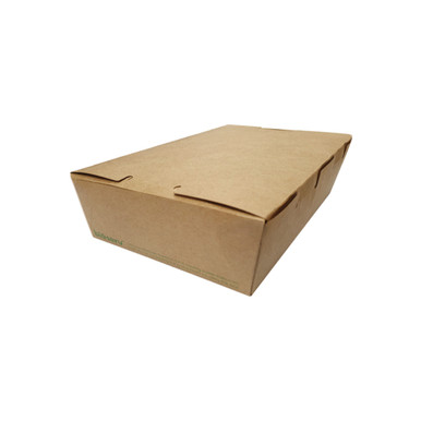 Lunch Box (Brown Board) NO Window - SMALL (700ml) - PLA - BIOSERV ...