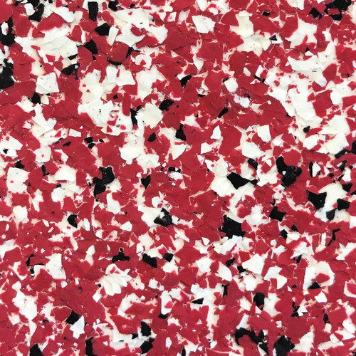 Fire Red - Vinyl Flake 1/8" (40 lb.) - Floorguard Products, Inc.