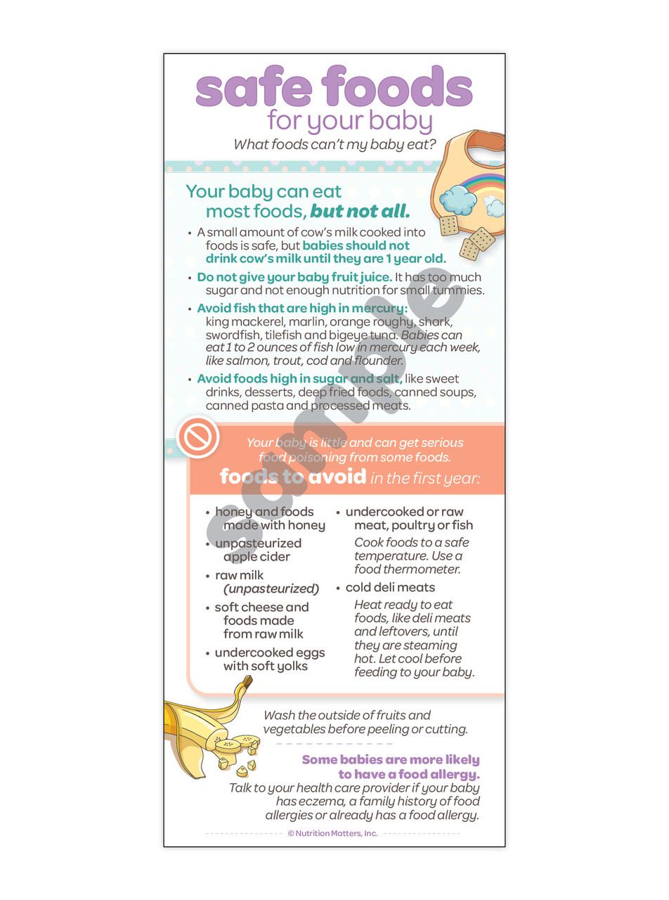 Safe Foods for Baby - Nutrition Matters