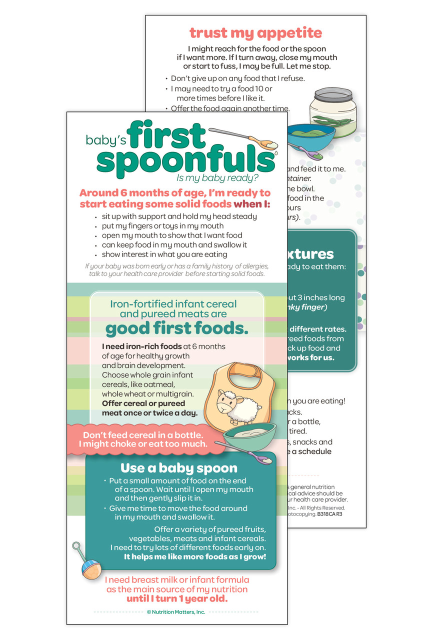 Set of Baby Feeding cards - Nutrition Matters