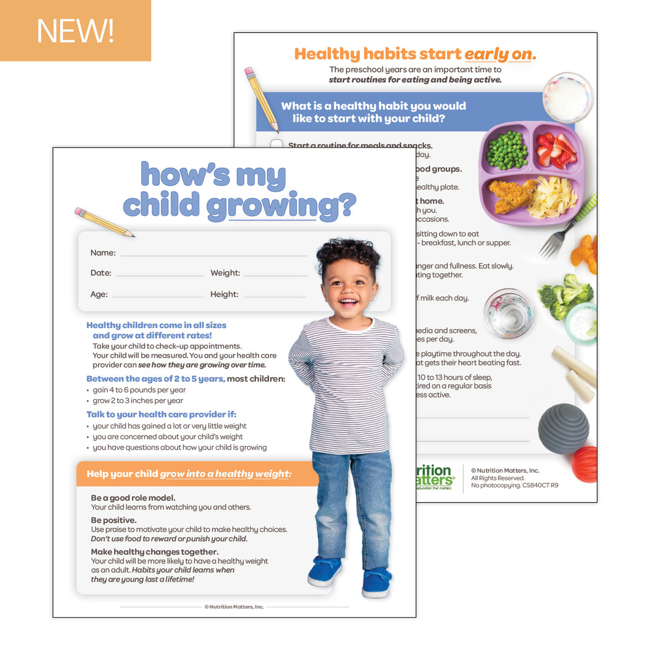 How's My Child Growing? Interactive Sheet - Nutrition Matters