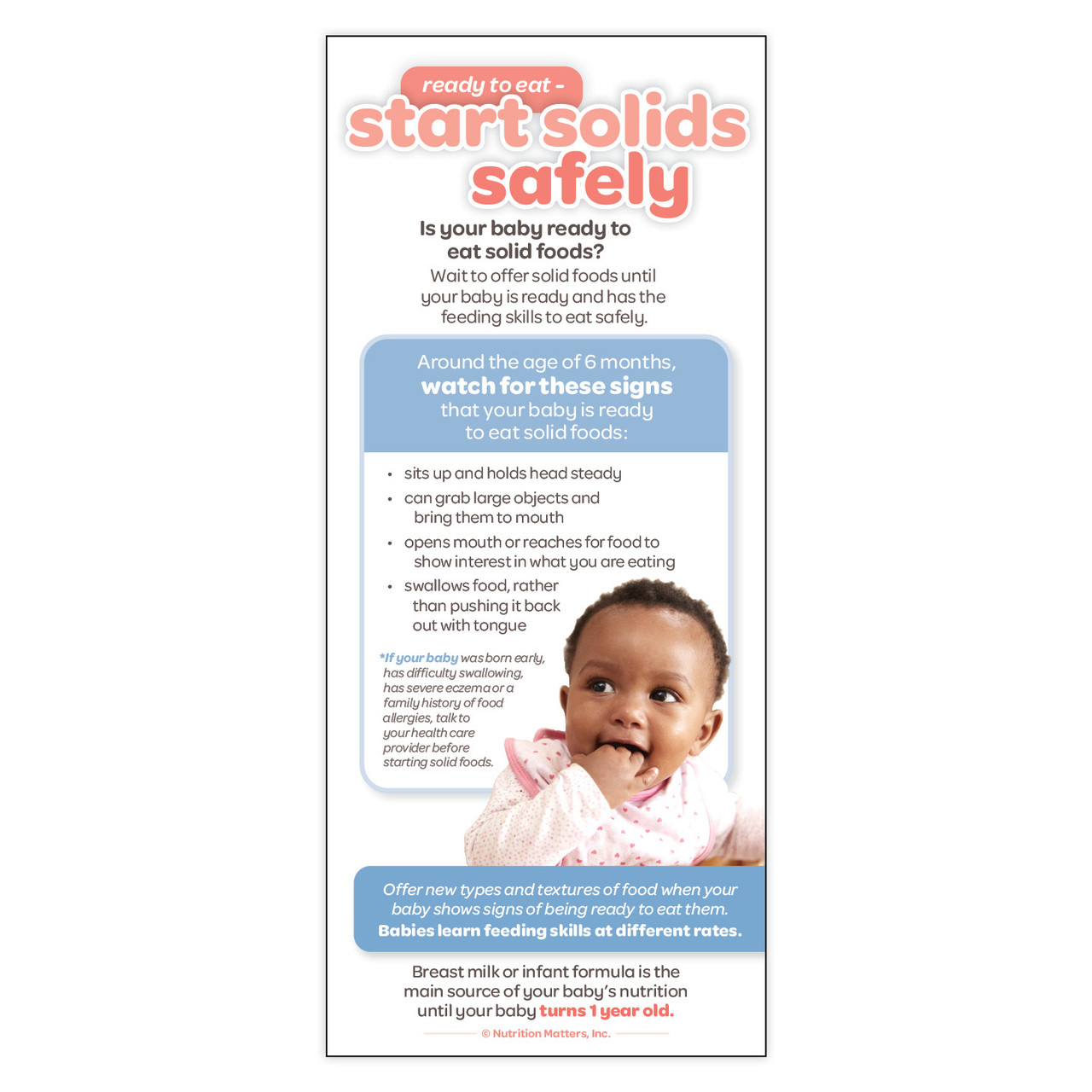 Start Solids Safely Brochure (Ready to Eat Series) - Nutrition Matters