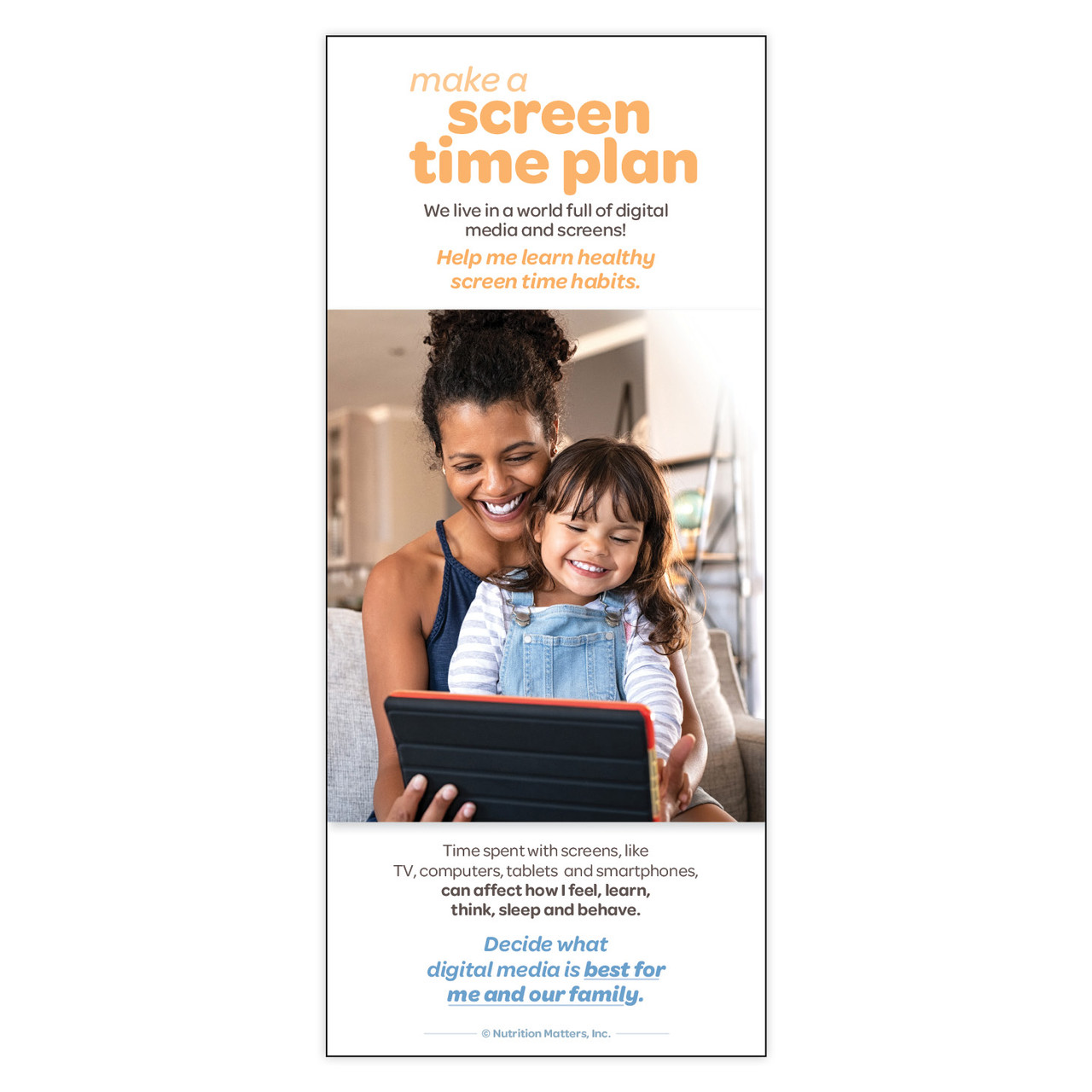 Make a Screen Time Plan Brochure - Nutrition Matters