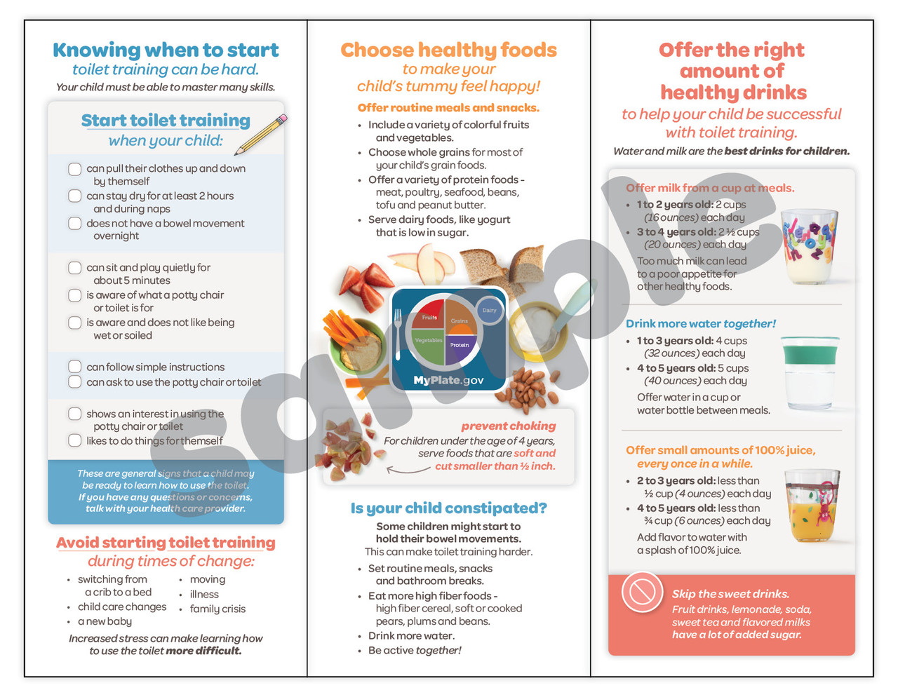 Learning to Use the Toilet Brochure - Nutrition Matters