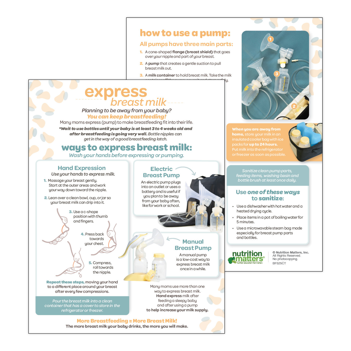 Express Breast Milk "How-To" Sheet - Nutrition Matters