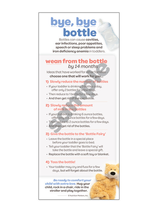 Bye Bye Bottle Card - Nutrition Matters