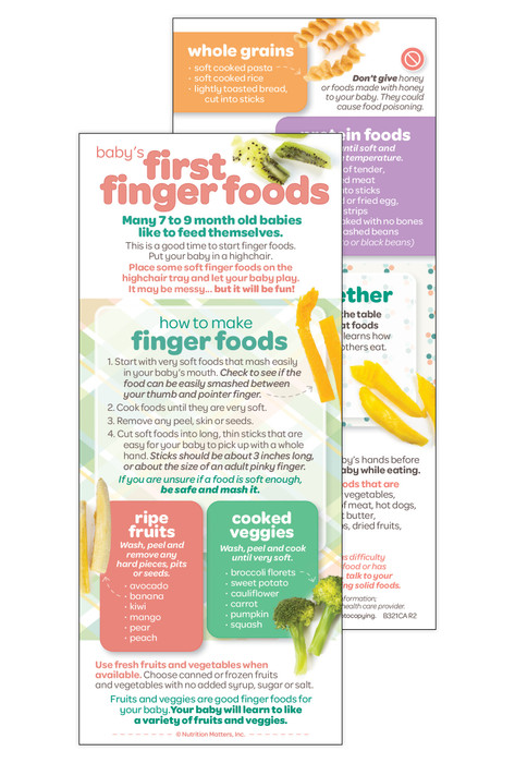 Set of Baby Feeding cards - Nutrition Matters
