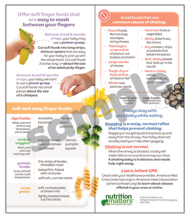 Start Solids Safely Brochure (Ready to Eat Series) - Nutrition Matters