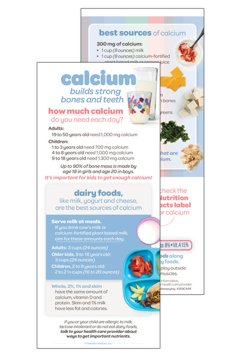 Set of Key Nutrients Cards - Nutrition Matters