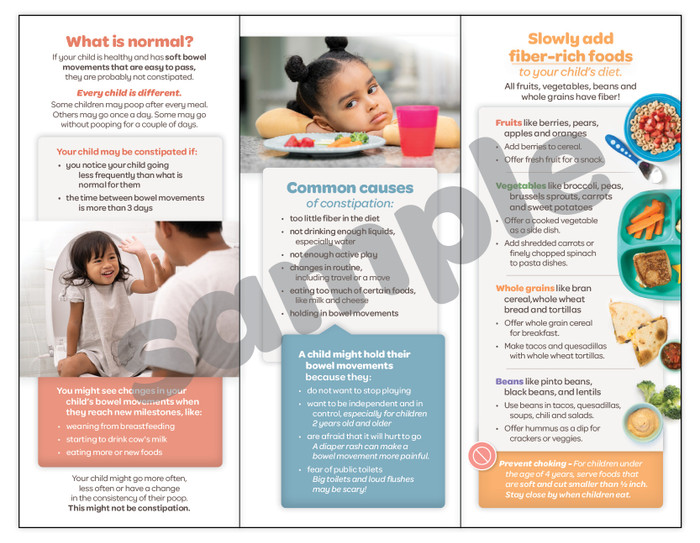 Is My Child Constipated? Brochure - Nutrition Matters