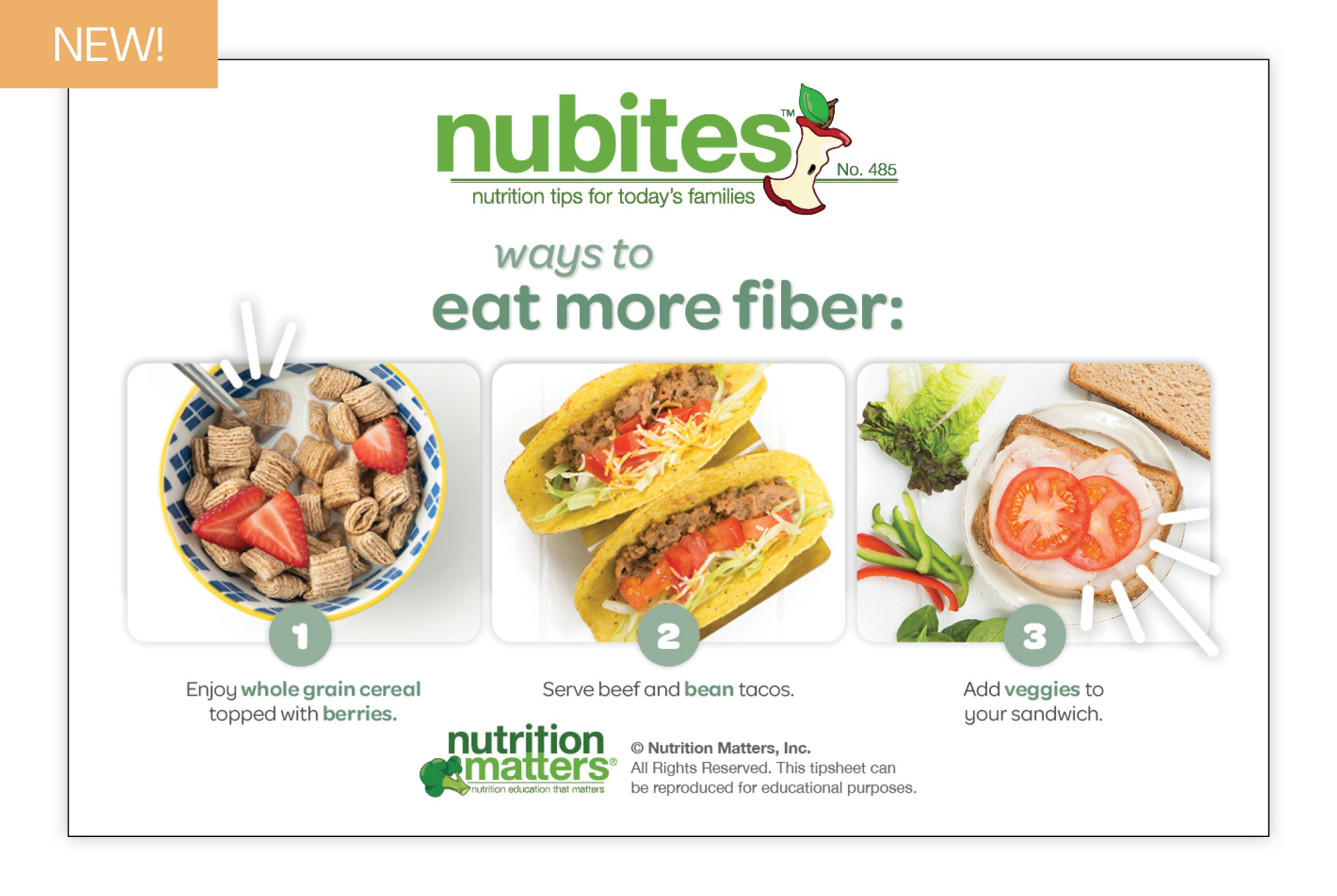 NuBites™ Tipsheets