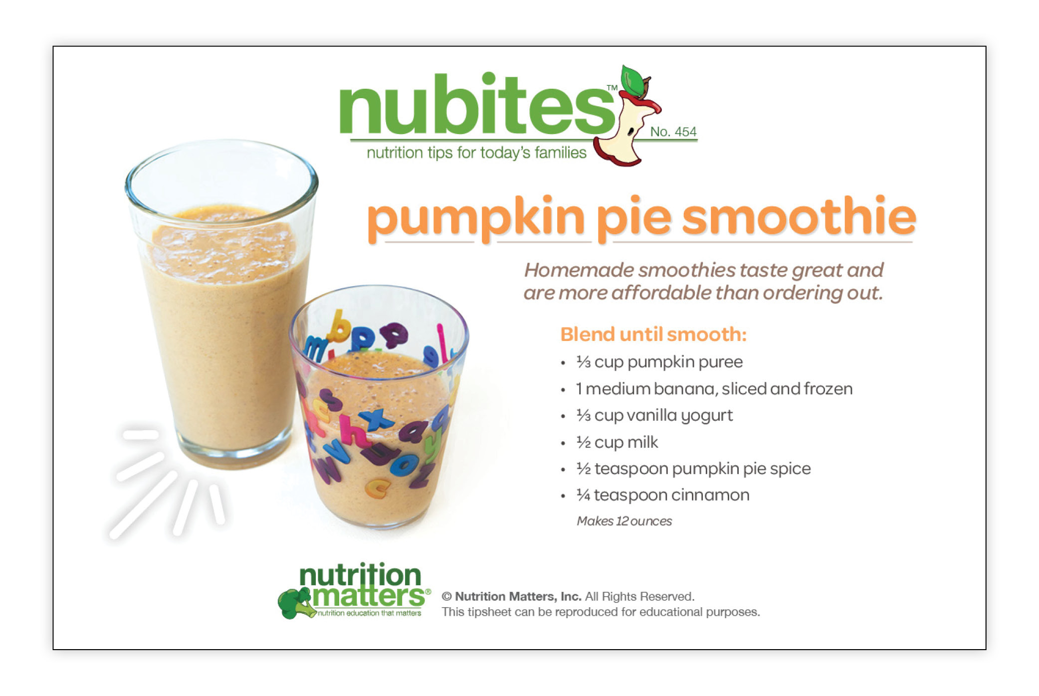 NuBites™ Tipsheets