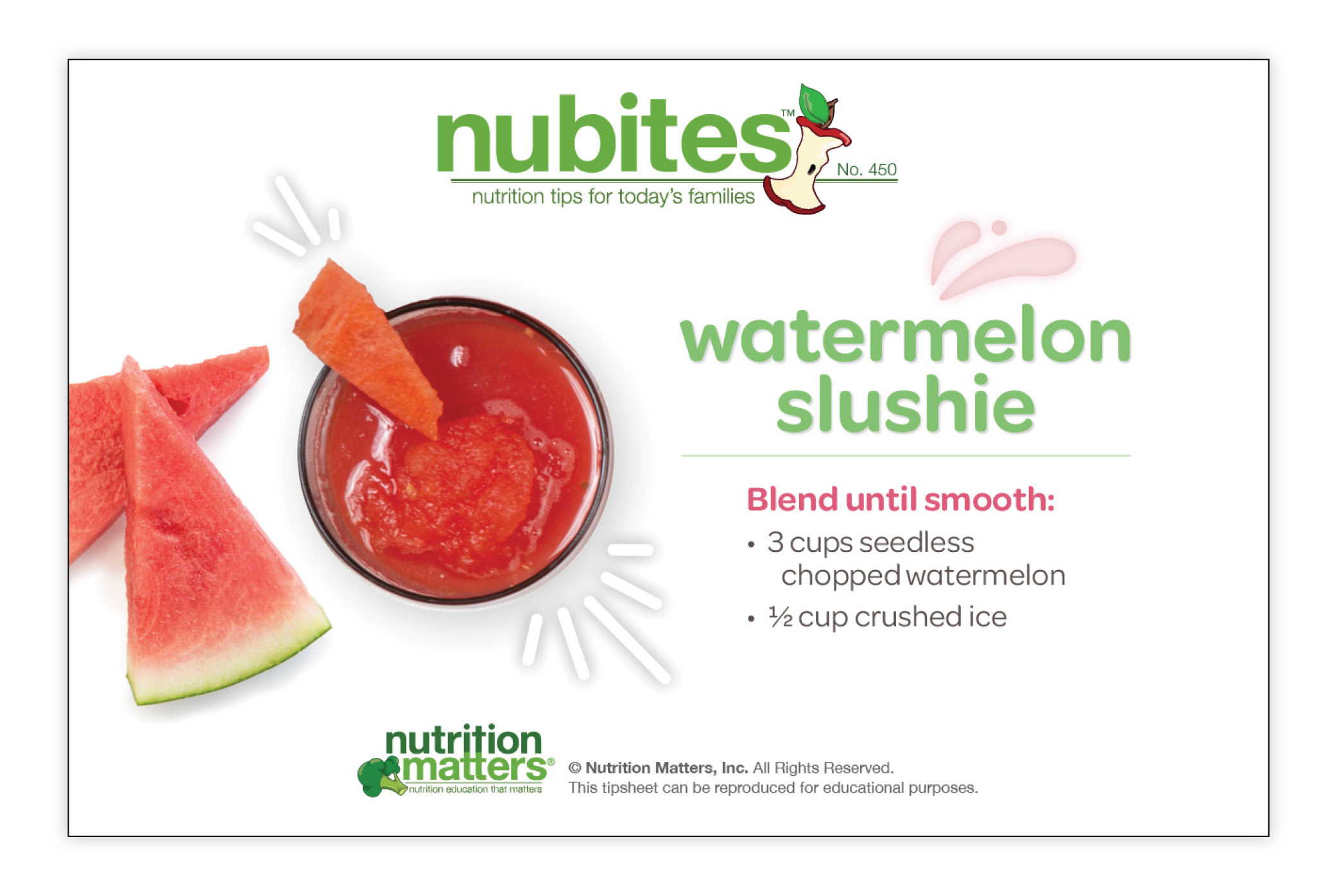 NuBites™ Tipsheets