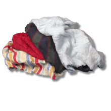 Multi-Colored Turkish Terry (T-Terry) Recycled Wiping Rags (50 lb. per ...
