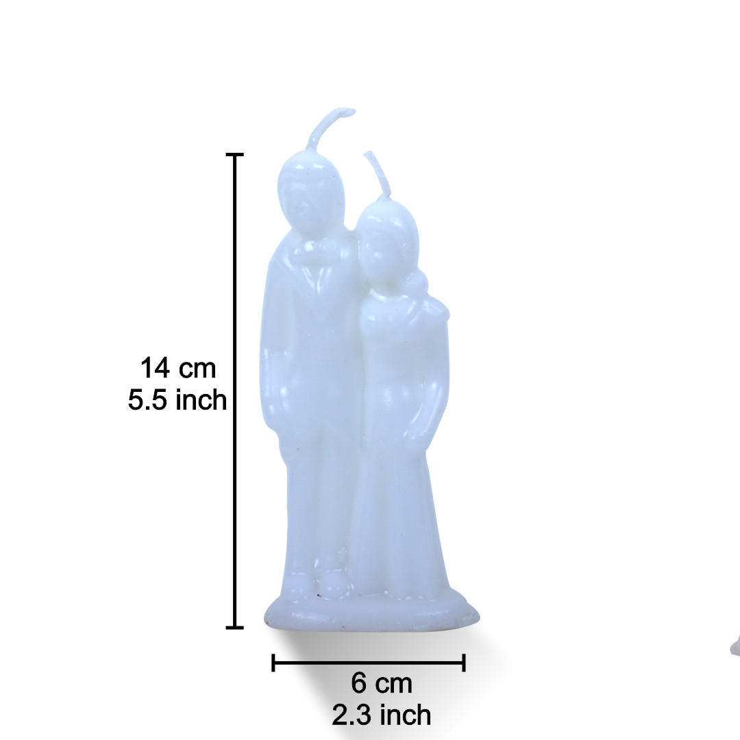 Ritual Wedding Couple Shaped Candle - White
