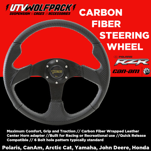 Carbon Fiber Steering Wheel / Race & Sport - Carbon Fiber