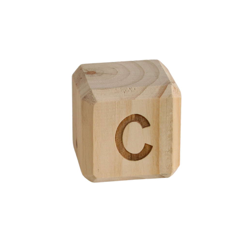 WABC Wooden Alphabet Block - C - Bali Trading Wholesale