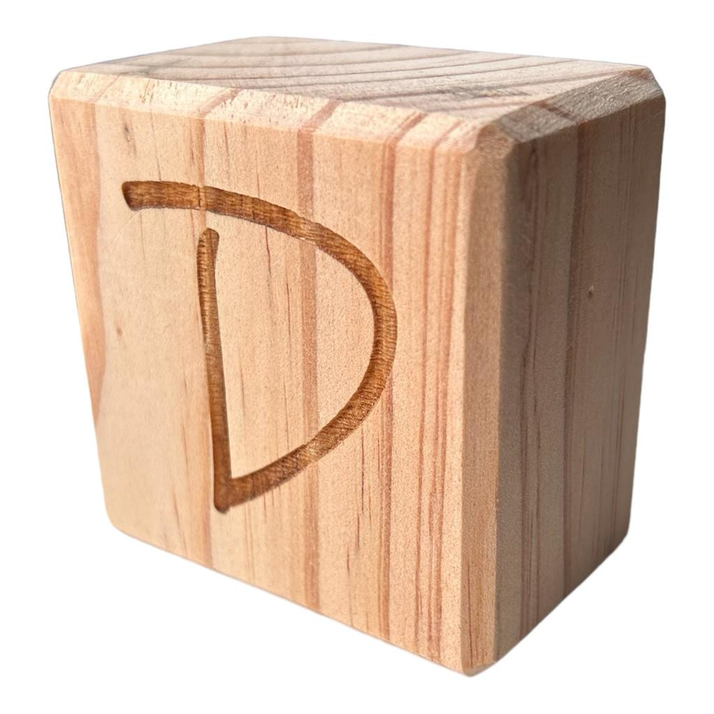 BLOCKED Engraved Handcrafted Letter Block D - Bali Trading Wholesale