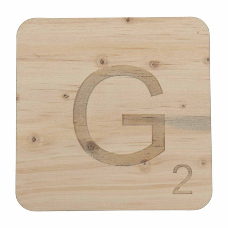 WSLG 10pc Wooden Scrabble Letter G - Bali Trading Wholesale