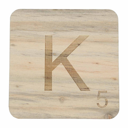 WSLK 10pc Wooden Scrabble Letter K - Bali Trading Wholesale
