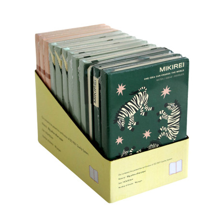 BG8222A614 Set of 12 Size A6 Notebooks - Animals - Bali Trading Wholesale