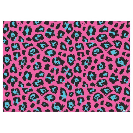 WRAP12 Gift Wrap Sheet - Pink Blue Cheetah - Bali Trading Wholesale