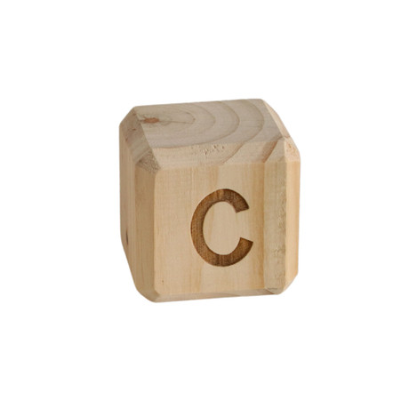 WABC Wooden Alphabet Block - C - Bali Trading Wholesale