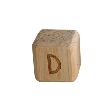 WABD Wooden Alphabet Block - D - Bali Trading Wholesale