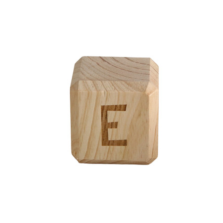 WABE Wooden Alphabet Block - E - Bali Trading Wholesale