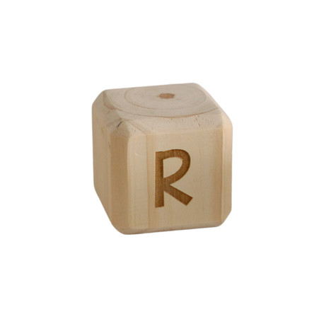 WABR Wooden Alphabet Block - R - Bali Trading Wholesale