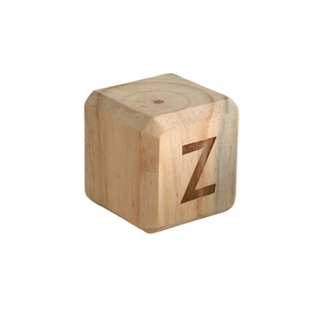 WABZ Wooden Alphabet Block - Z - Bali Trading Wholesale