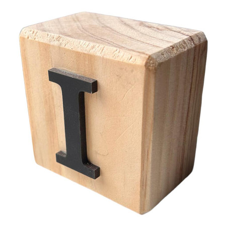 BLOCKBI Black Handcrafted Letter Block I - Bali Trading Wholesale