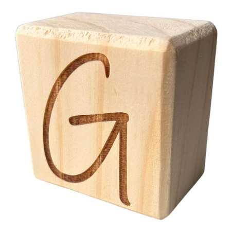 BLOCKEG Engraved Handcrafted Letter Block G - Bali Trading Wholesale
