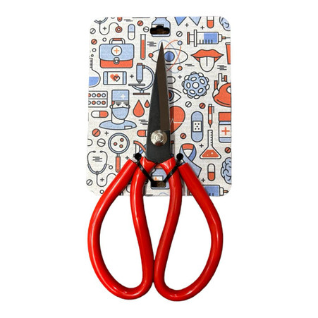 LSCI009 Large Red Handle Scissor Printed Wood Holder - Noodhulp - Bali ...
